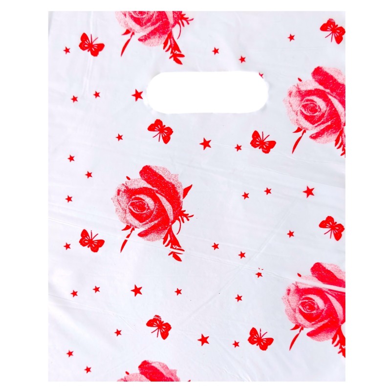 Saculeti, pungute, cutiute - Pungute medii cu trandafiri rosii | Pungi ...