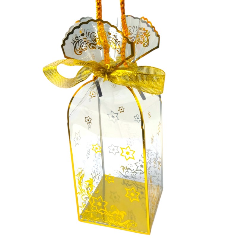 Cutiute din acetofan - Set 10 Cutii Acetofan Inalte cu Flori Aurii ...