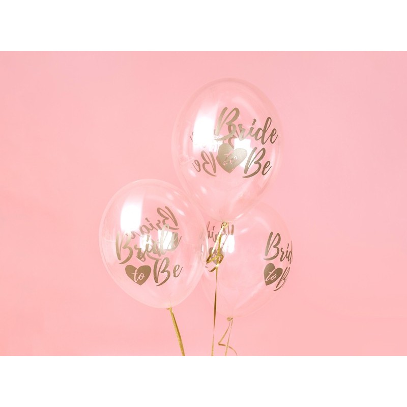 Baloane Latex - Baloane Bride To Be Transparent 5buc | 7,11 lei ...