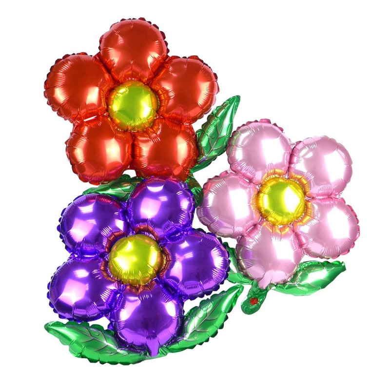 Baloane Folie - Balon Floare Argintie 50cm