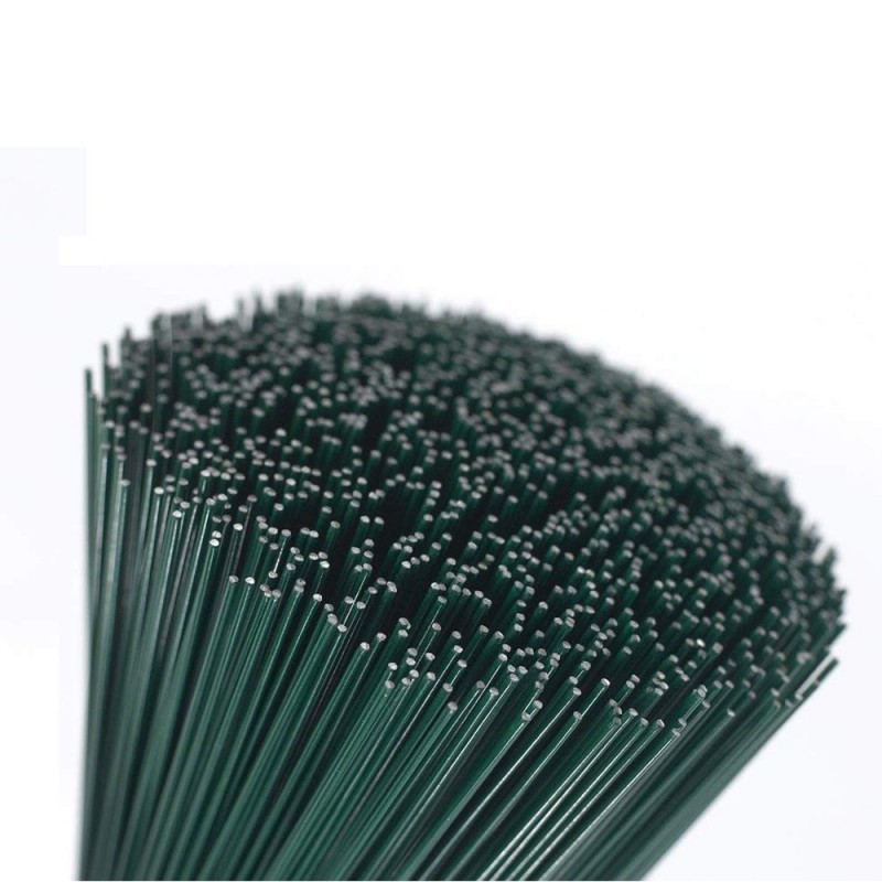 Sarma, Tije, Chenille - Sarma flori verde 40cm, set 20 tije groase ...